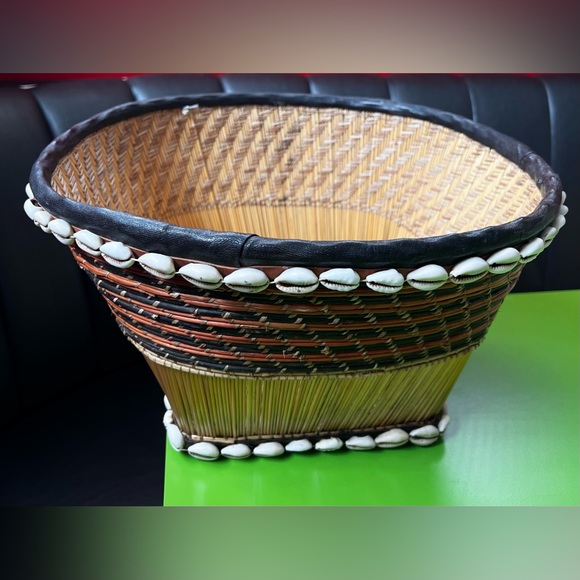 handmade vintage | Other | Vintage West Africa Wedding Basket Cowrie ...
